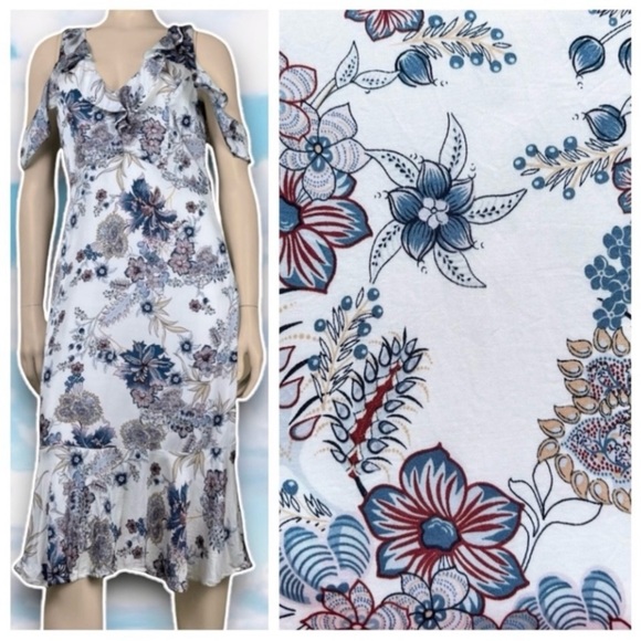 Willow & Clay | Dresses | Willow Clay Silky Swag Sleeve Floral Paisley ...